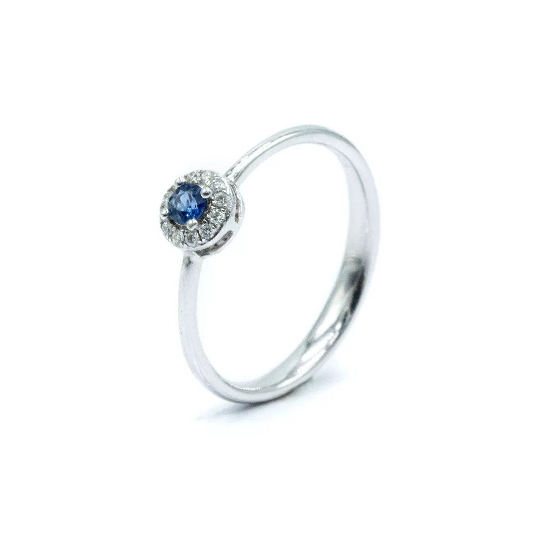 RING SOLITAIRE WHITE GOLD & DIAMOND - Ravior